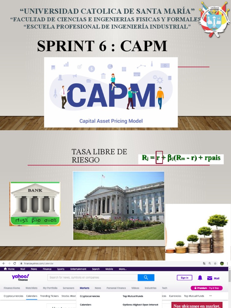 Cálculo del CAPM y Beta en Finanzas | PDF | Modelo de fijación de ...