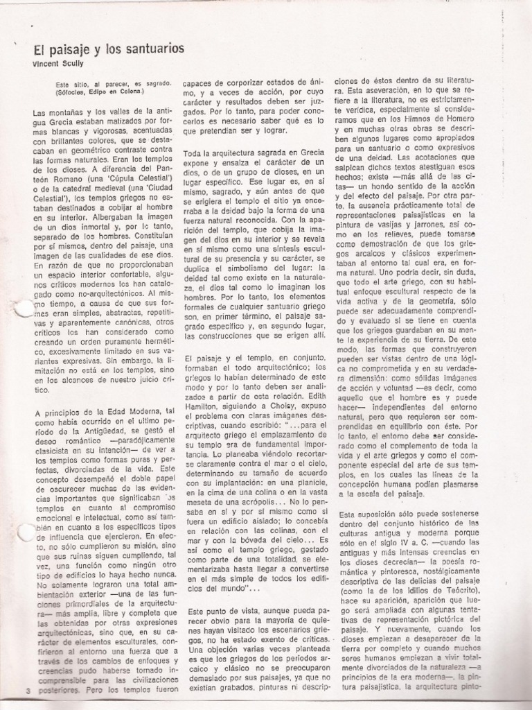 El Paisaje y Los Santuarios Vincent Scully PDF | PDF