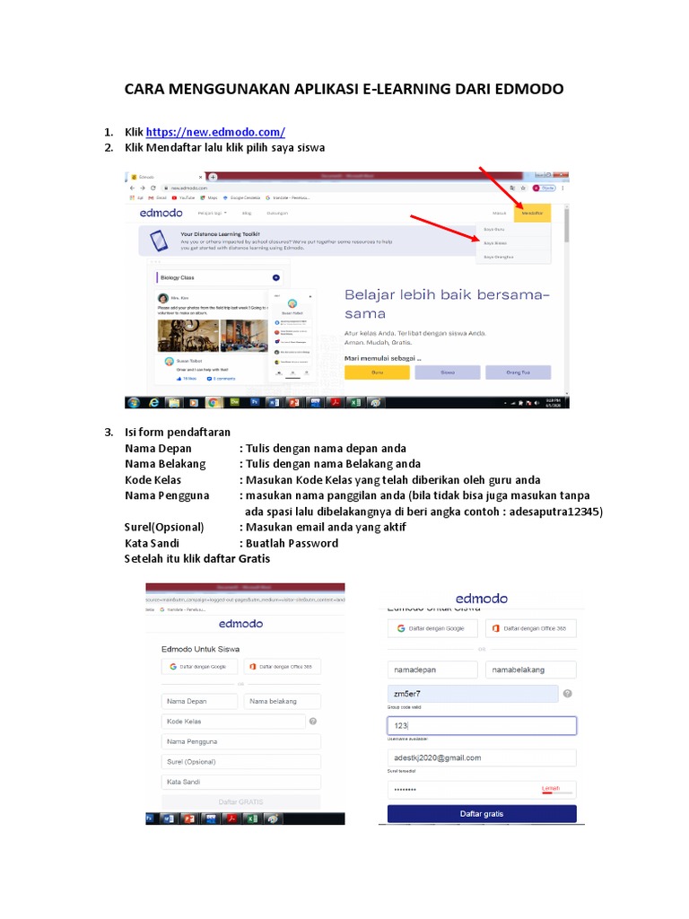 Panduan Siswa Edmodo | PDF