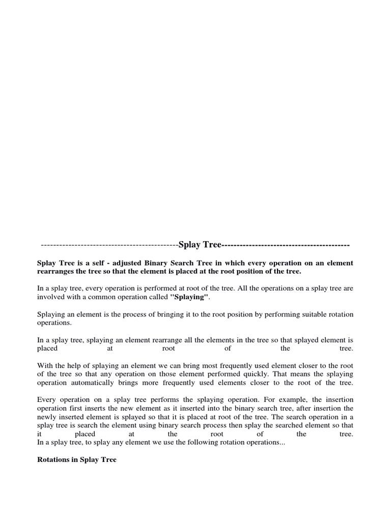 Splay Trees | PDF | Computer Programming | Computer Data