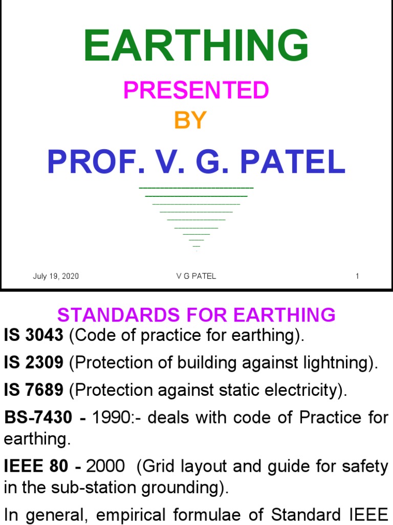 Earthing System Basics | PDF | Electrical Equipment | Building Engineering