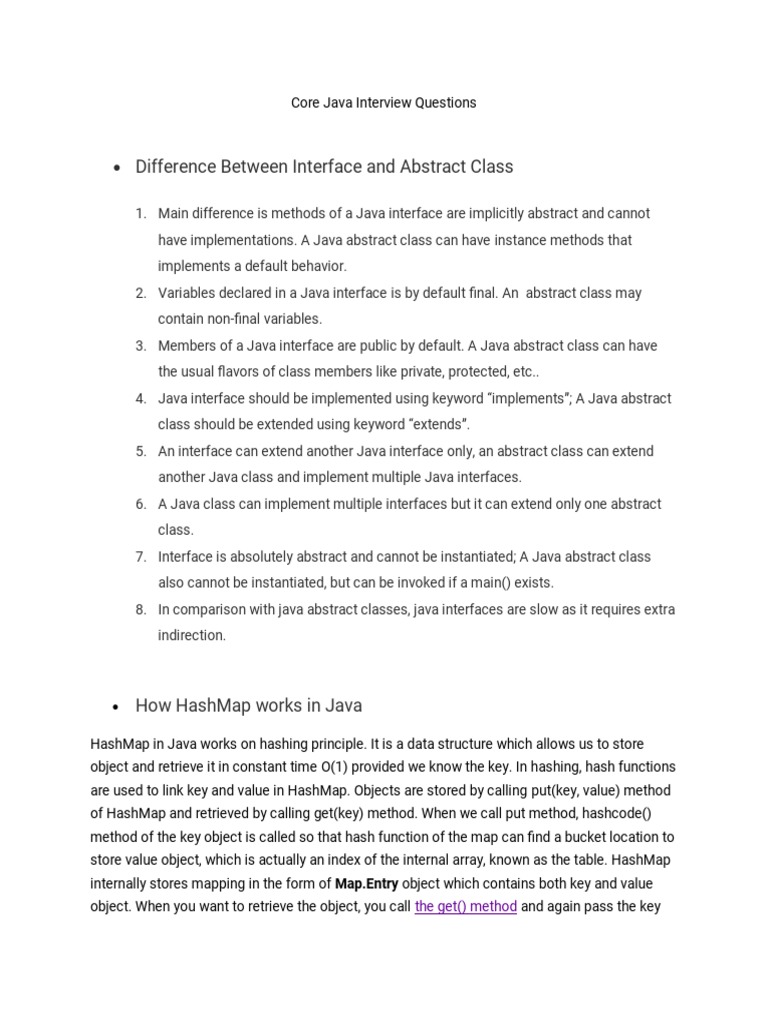 Difference Between Interface and Abstract Class: How Hashmap Works in ... Difference Between Interface and Abstract Class: How Hashmap Works in ...