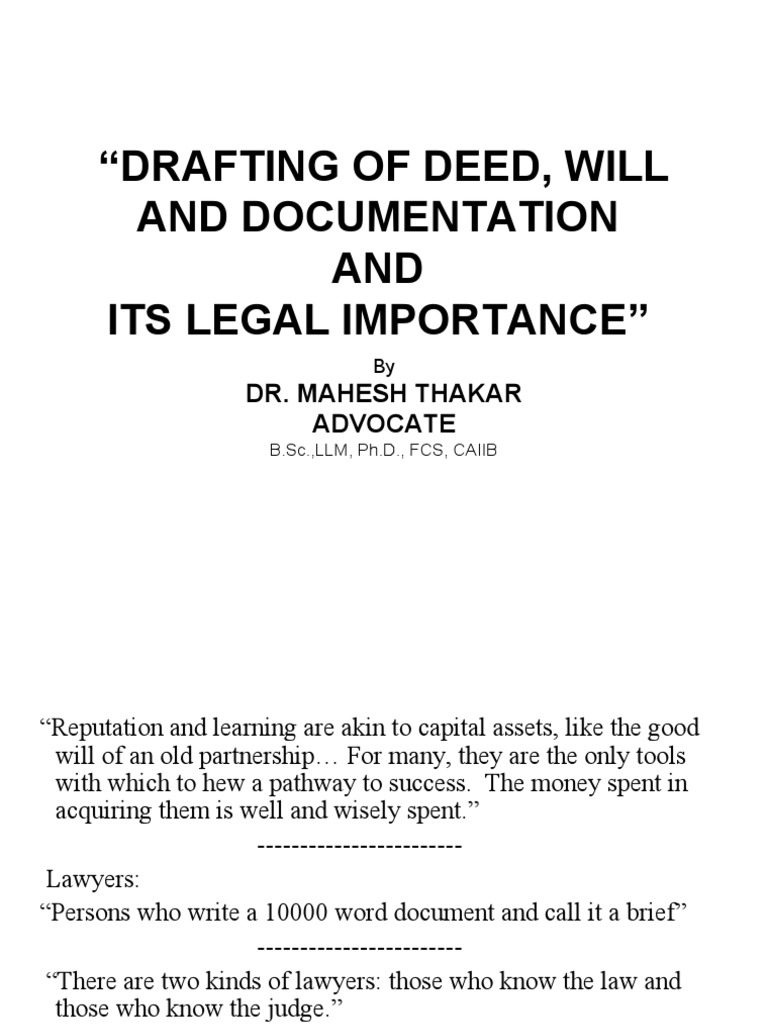 Drafting Legal Documents and Their Importance | PDF | Forgery | Evidence