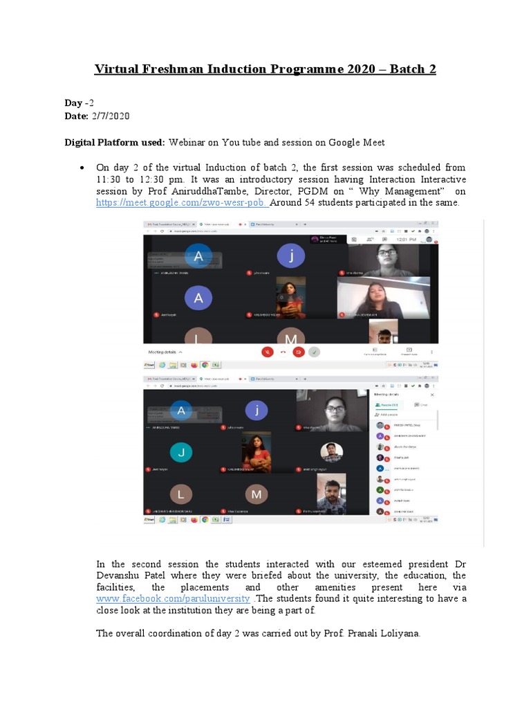 Orientation Day 2 (2nd July | PDF