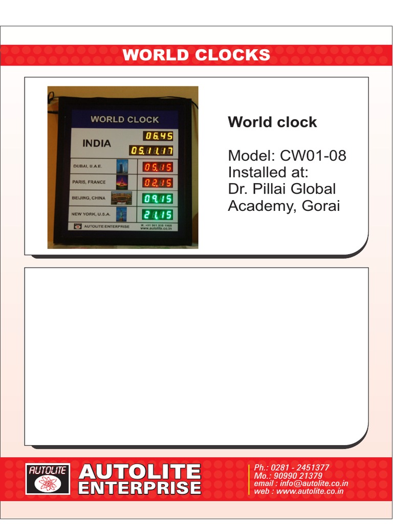 Autolite Autolite Autolite: World Clocks | PDF