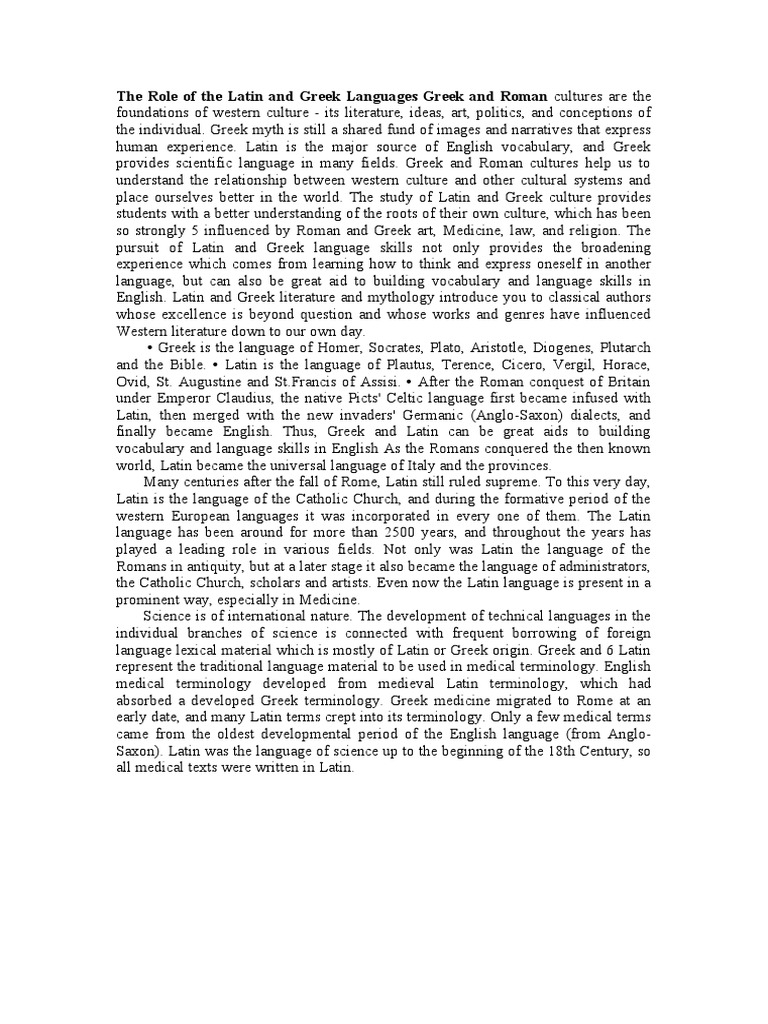 Introduction to the Latin Language | PDF | Latin | Consonant