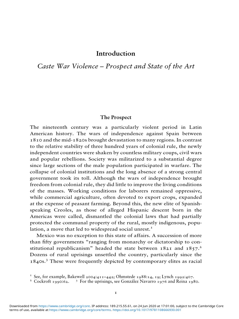 Caste War Violence Prospect and State of The Art | PDF | Rebellions ...