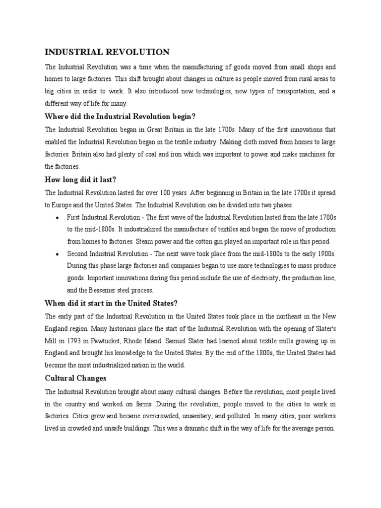 Industrial Revolution 2nd | Download Free PDF | Industrial Revolution ...
