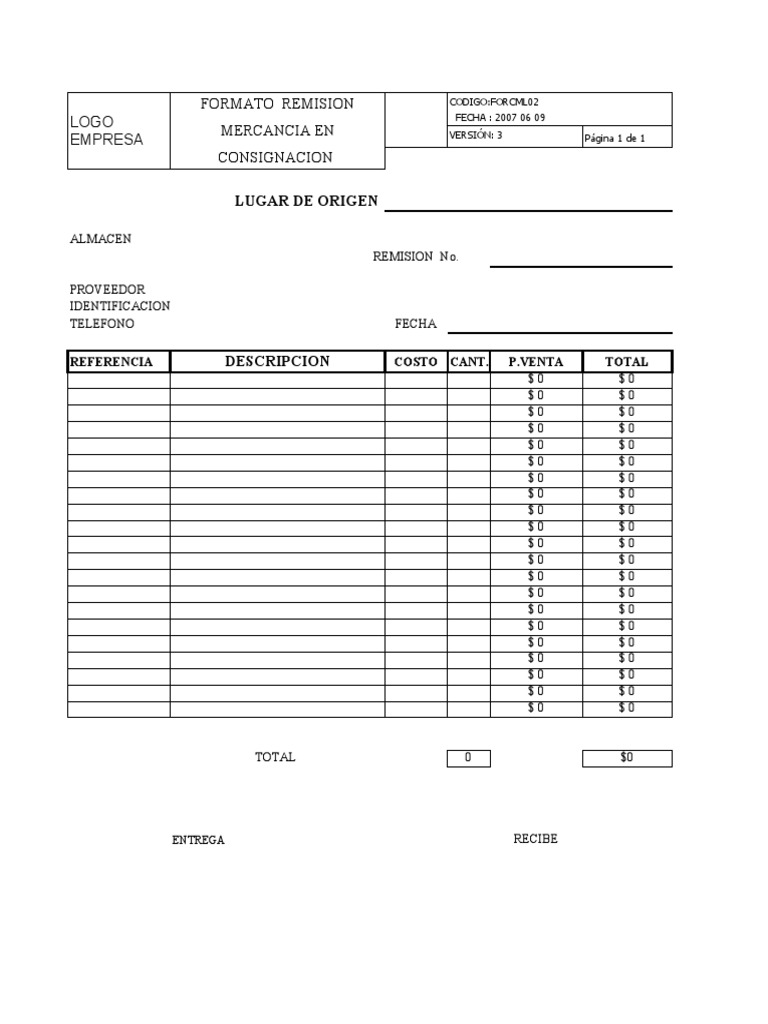 Formato Consignacion | PDF | Science | Ciencia y Tecnología
