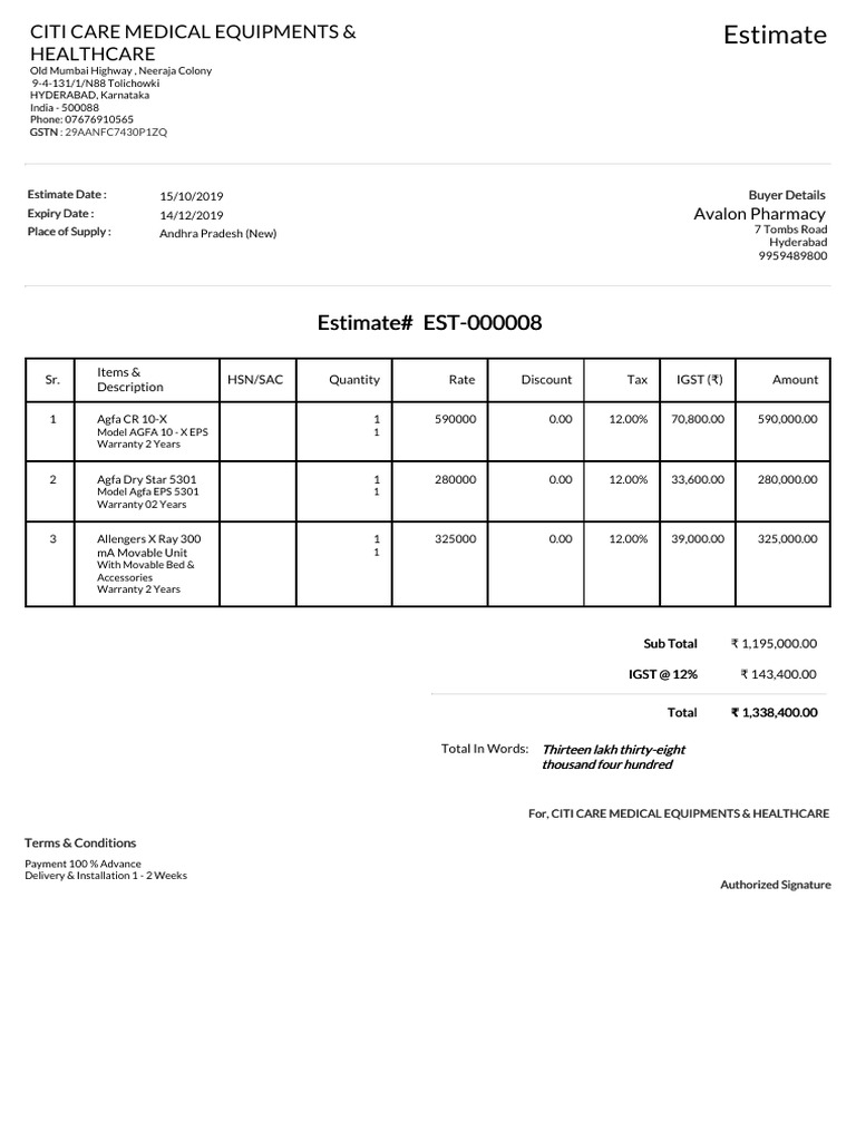 Estimate PDF | PDF | Medicine | Health Care