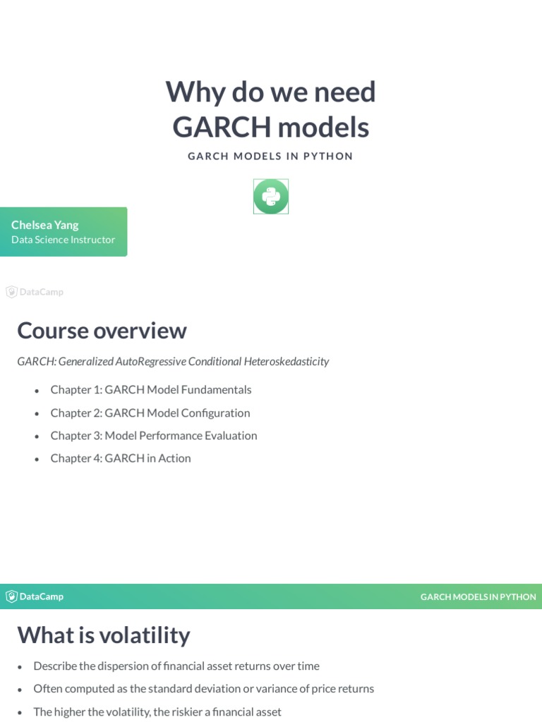 Garch Models In Python 1 Pdf Errors And Residuals Regression Analysis 