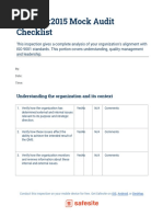 ISO 9001 - 2015 Audit Check List | PDF | Quality Management System ...