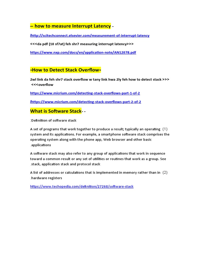 Interrupt Latency Stack Overflow Stack Pdf