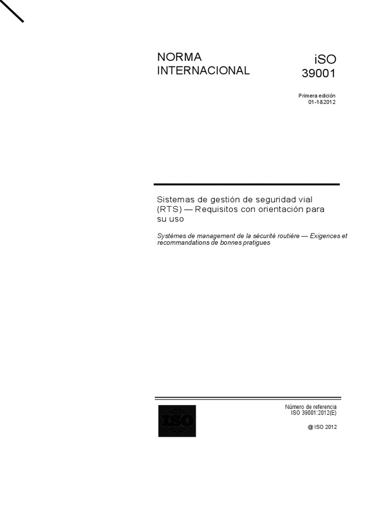 Iso 39001 | PDF | Auditoría | Seguridad vial