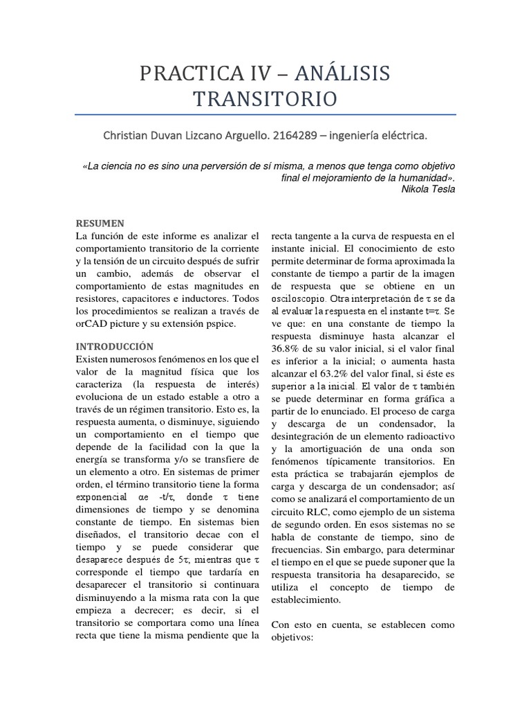 Practica 4 Laboratorio Circuitos Electricos 2 Pdf Descargar Gratis