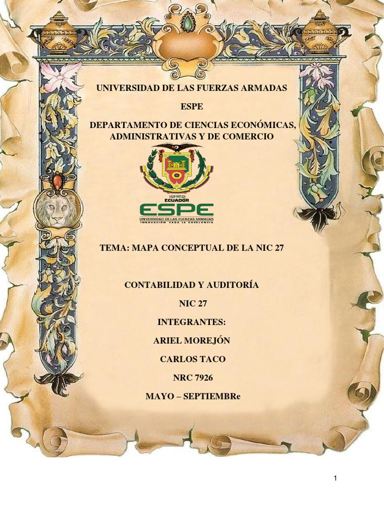 Mapa Conceptual Nic 27 | PDF | Contabilidad | Estado financiero