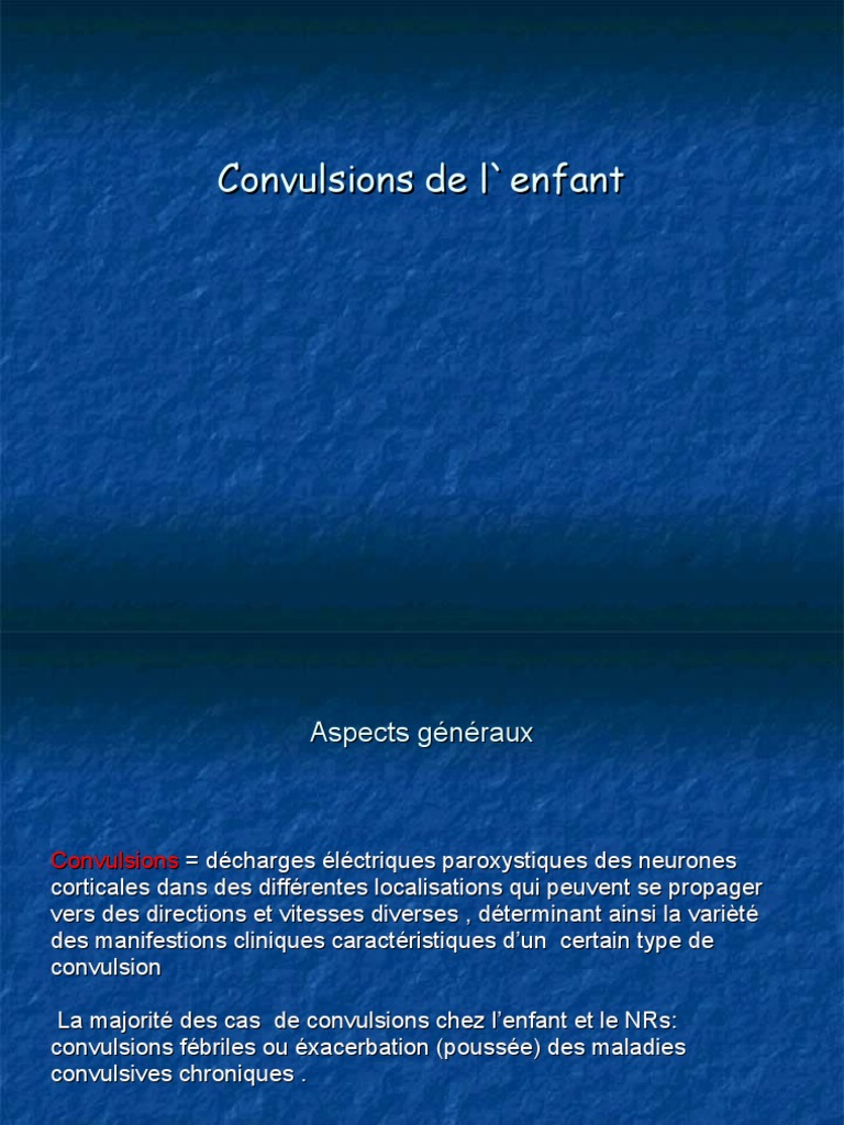 Les Convulsions | PDF | Épilepsie | Fièvre