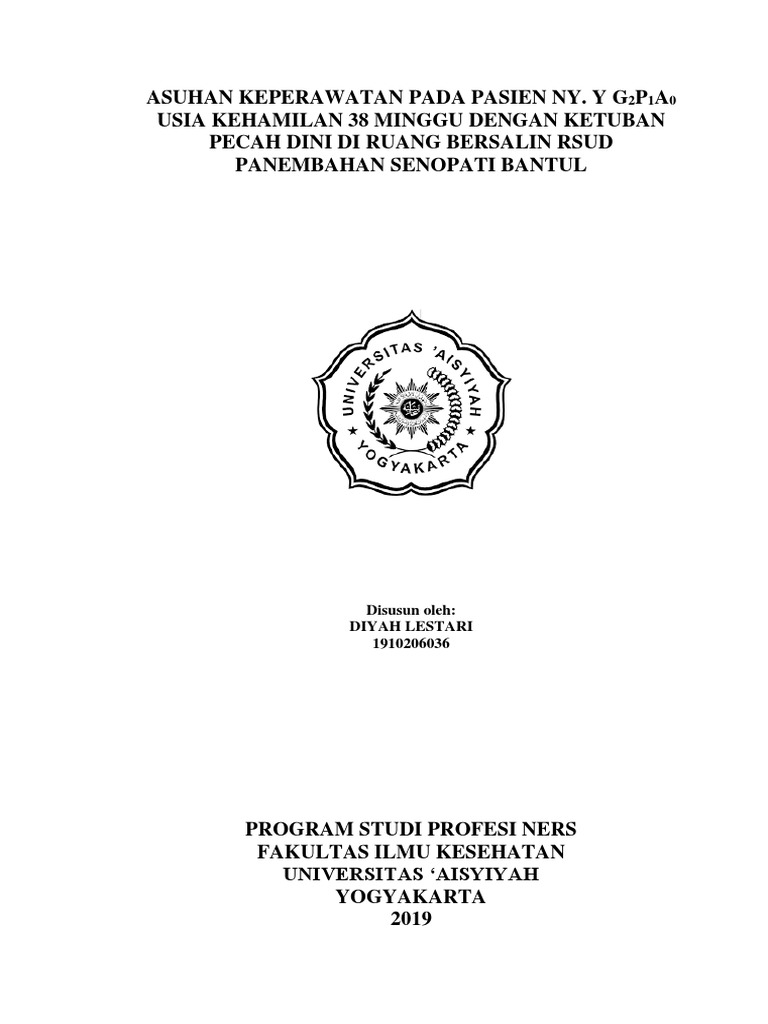 Askep Intranatal KPD PDF | PDF | Gaya Hidup