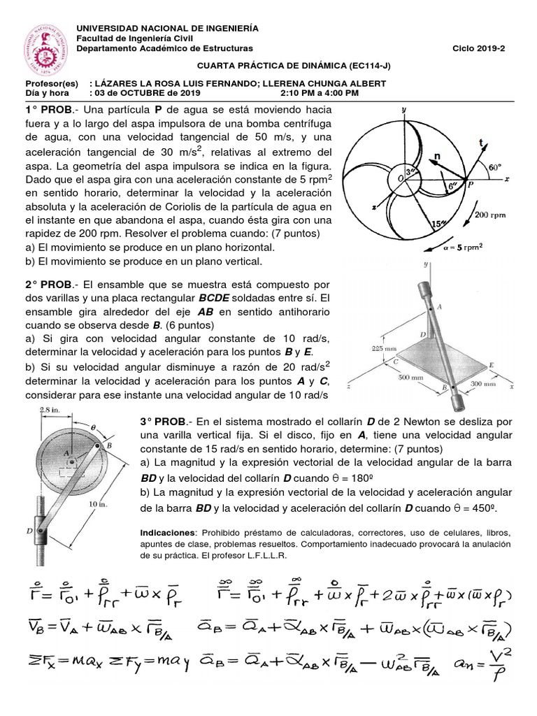 Practica4 2019 2 J | PDF | Velocidad | Aceleración