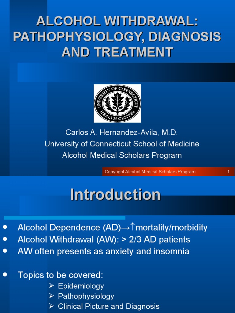 Alcohol Withdrawal: Pathophysiology, Diagnosis and Treatment | Download ...