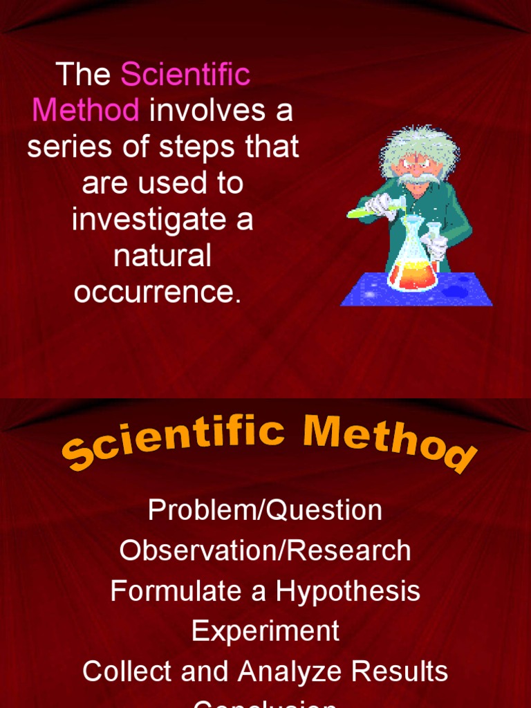 Scientific Method: The Involves A Series of Steps That Are Used To ...