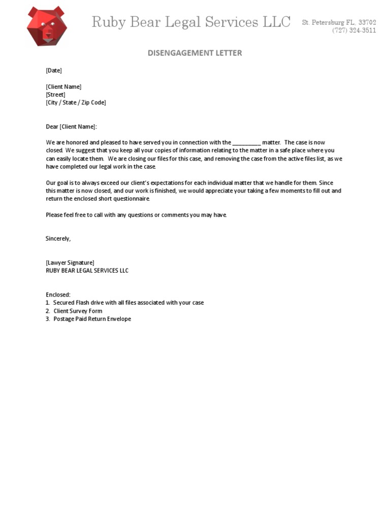 Disengagement Letter | PDF