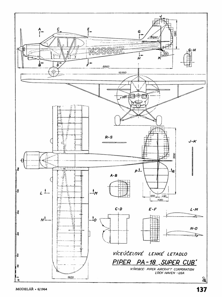 Piper PA-18 Super Cub 3 View and Text | PDF