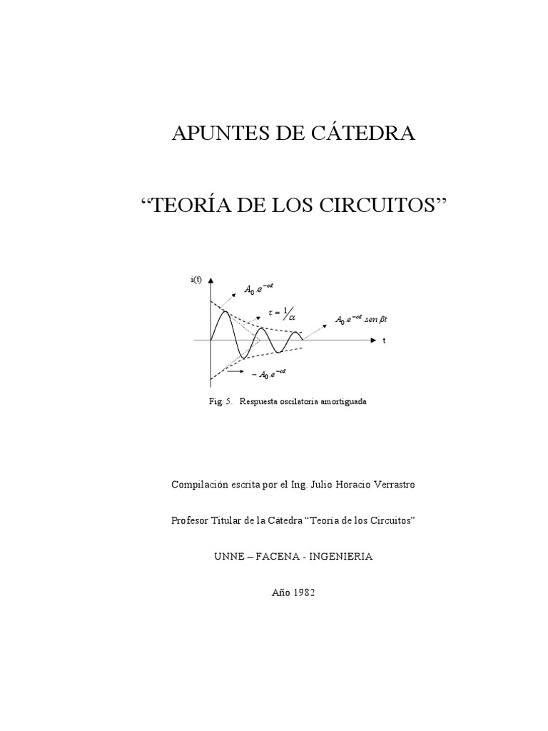 Teoria de Los Circuitos (Catedra) PDF | PDF | Densidad espectral | Integral
