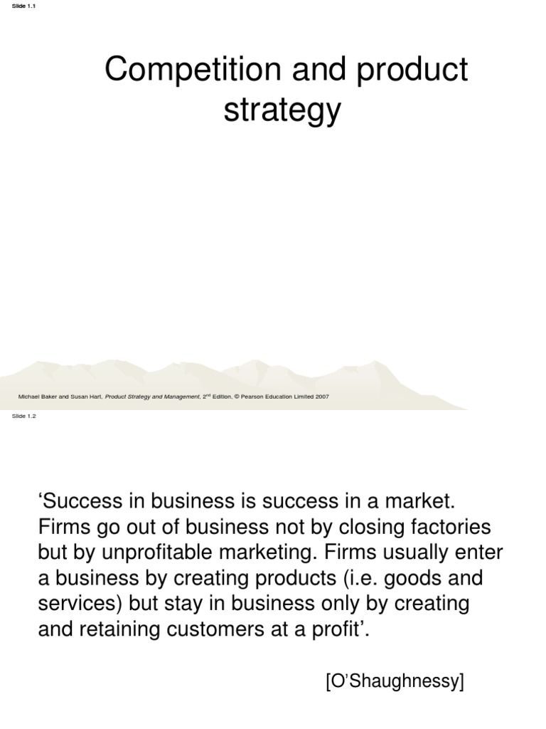 Competition and Product Strategy | PDF | Competition | Marketing