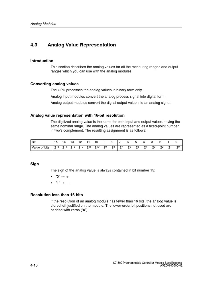 Analog Value Representation | PDF | Bit | Theory Of Computation