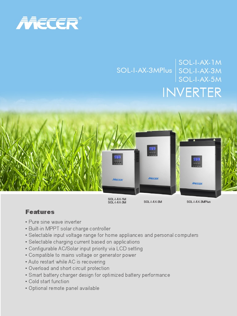 Inverter: Sol-I-Ax-1M Sol-I-Ax-3M Sol-I-Ax-5M Sol-I-Ax-3Mplus | PDF ...
