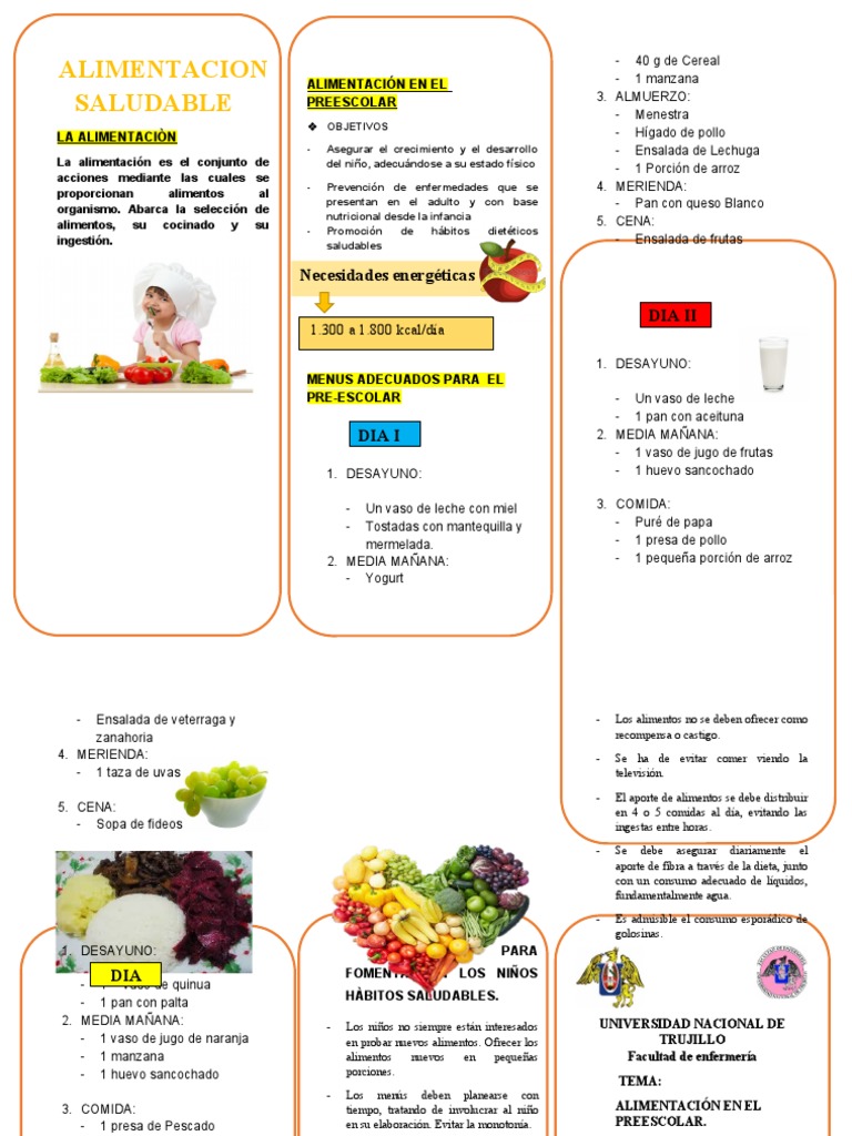 ALIMENTACION Y MENU Pre - Escolar Merly Contreras | Descargar gratis ...