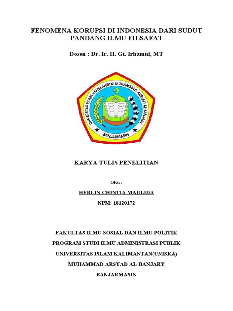Fenomena Korupsi Di Indonesia Dari Sudut Pandang Ilmu Filsafat | PDF ... Fenomena Korupsi Di Indonesia Dari Sudut Pandang Ilmu Filsafat | PDF ...