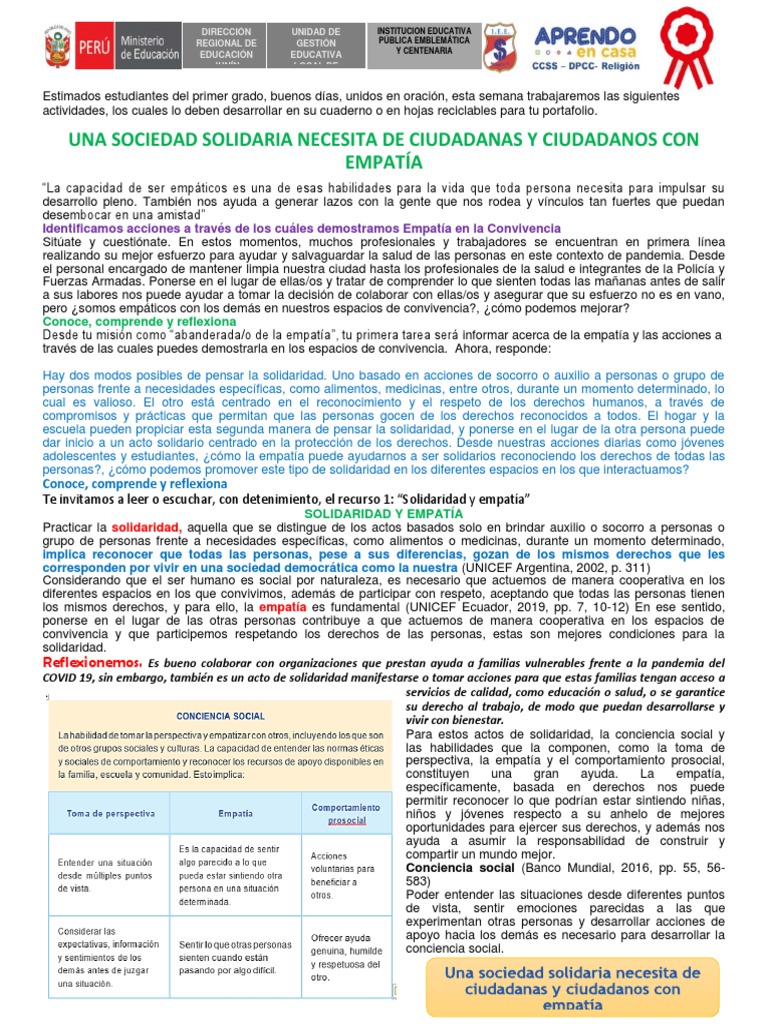 DPCCSemana - 15 Sarit | PDF | Empatía | Science
