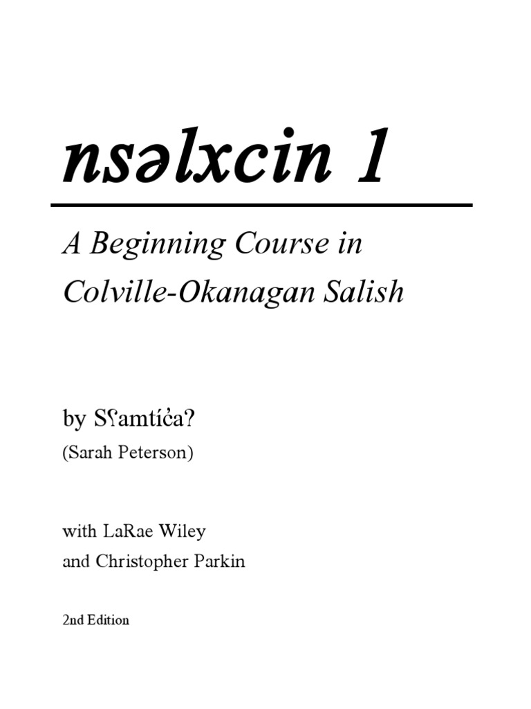 Okanagan Salish Dictionary | PDF