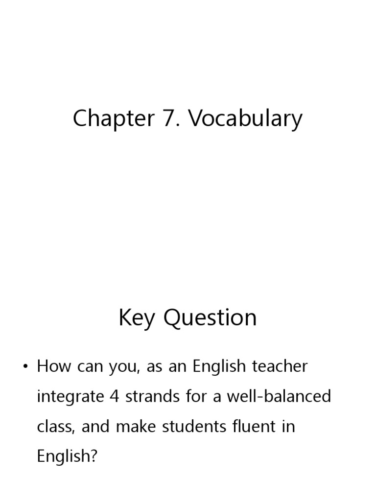Chapter 7. Vocabulary | PDF