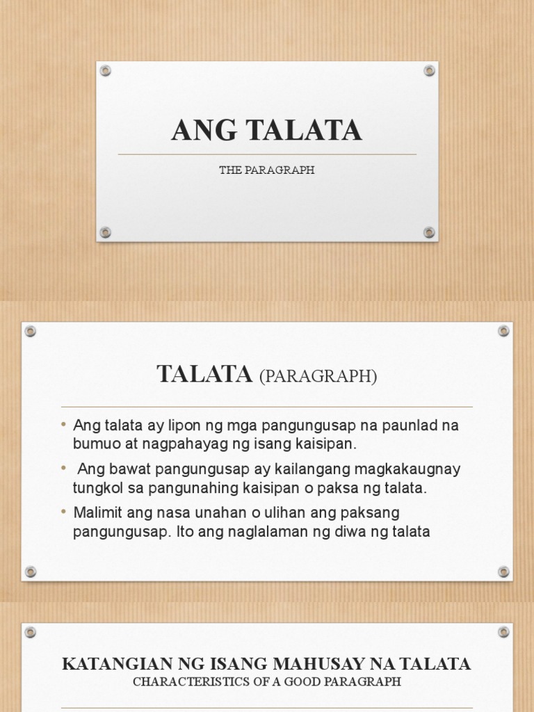 Ang Talata | PDF