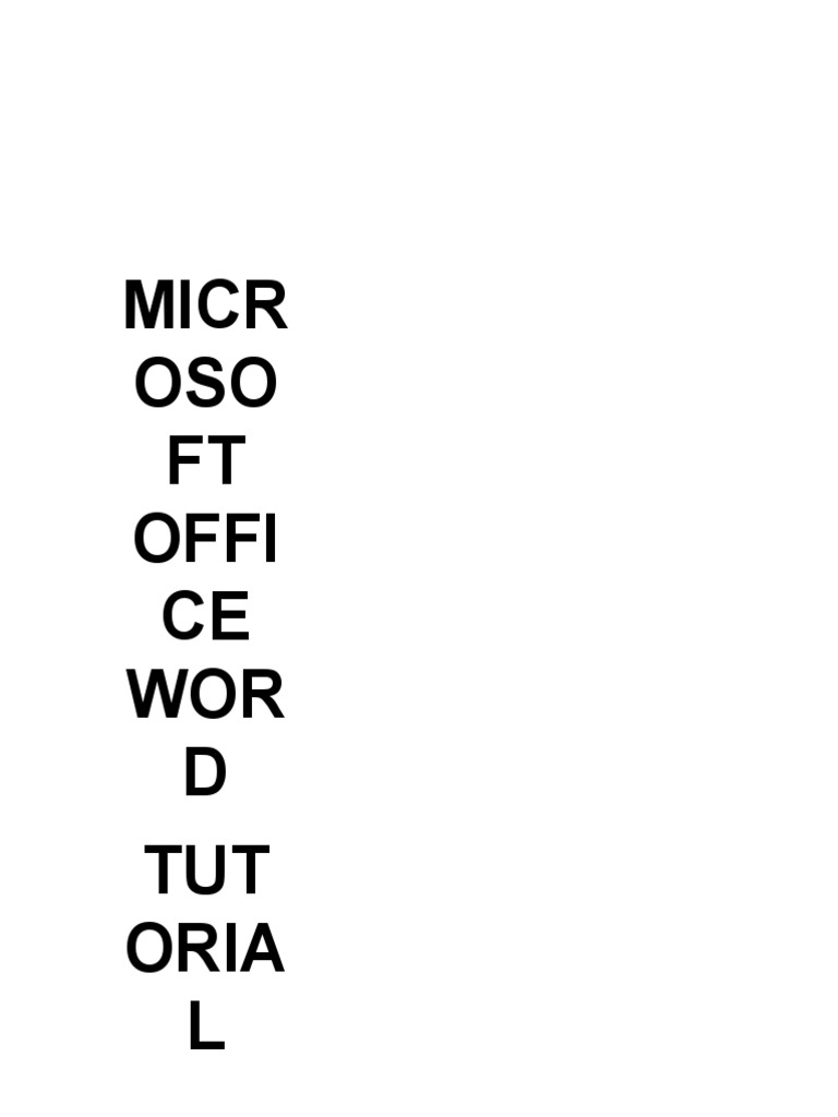 MS Word Tutorial | PDF | Microsoft Word | Graphical User Interfaces