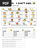 Likes and Dislikes Worksheet | PDF | Language Arts & Discipline