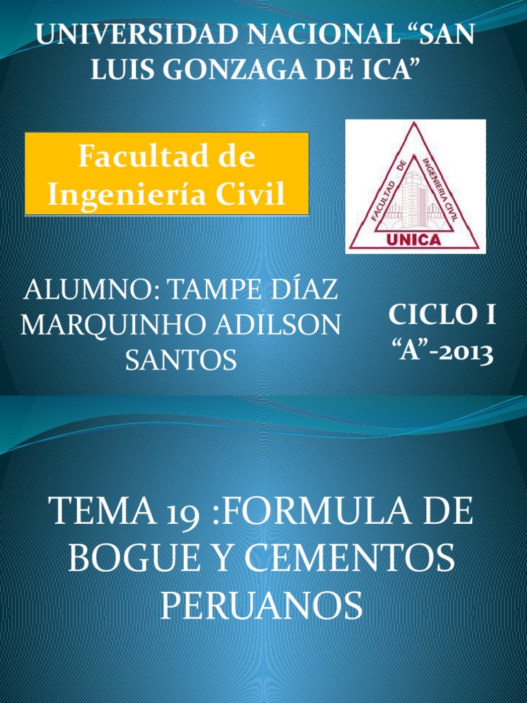 Fórmulas de Bogue | PDF | Cemento | Hormigón