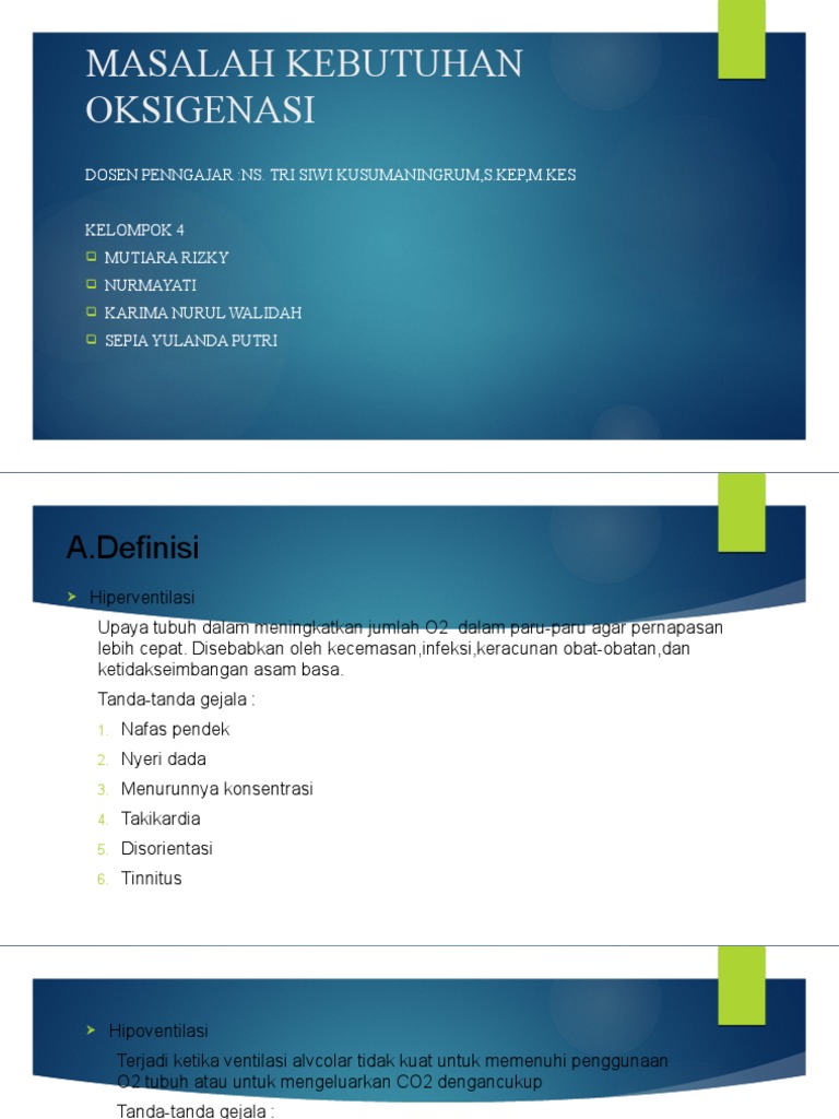 Masalah Kebutuhan Oksigenasi Manusia | PDF | Kesehatan Holistik