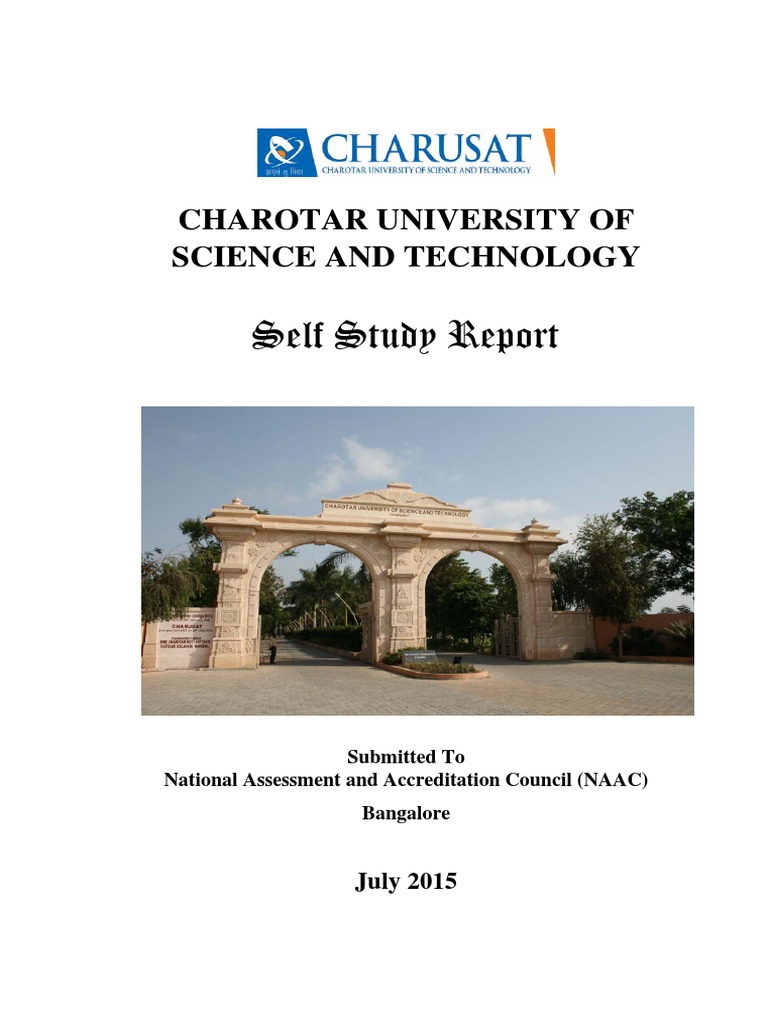 Charusat NAAC SSR | PDF | Schools | Further Education