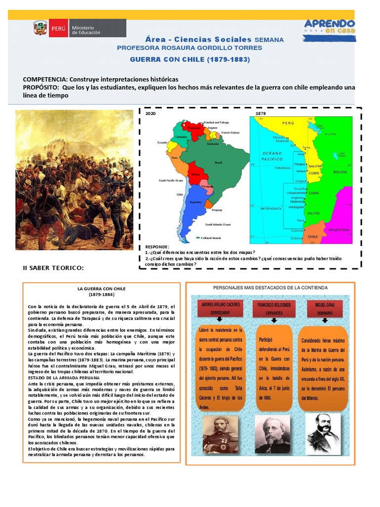 Guerra del Pacífico: Hechos Clave | PDF | Perú | Chile