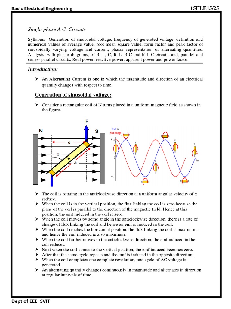BEE Module 3 | PDF | Inductor | Root Mean Square