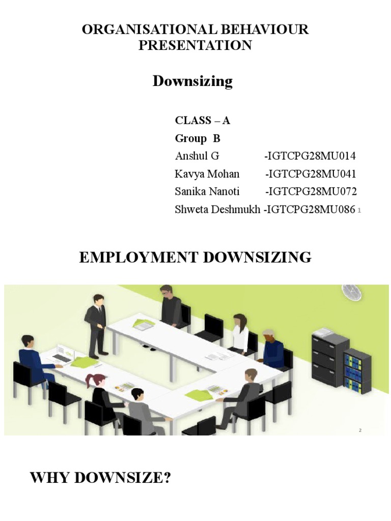 Organisational Behaviour Presentation: Downsizing | PDF | Layoff | Turnover (Employment)