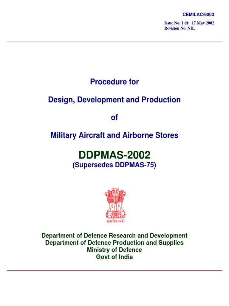 Indigenisation Procedure DDPMAS 2002 PDF | PDF | Specification ...