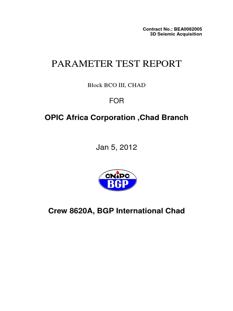 OPIC BCOIII 3D Parameter Test Report | PDF | Frequency | Bandwidth ...