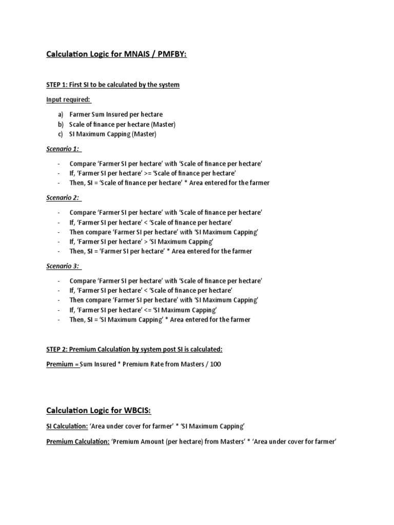 Calculation Logic - Bank Flow | PDF