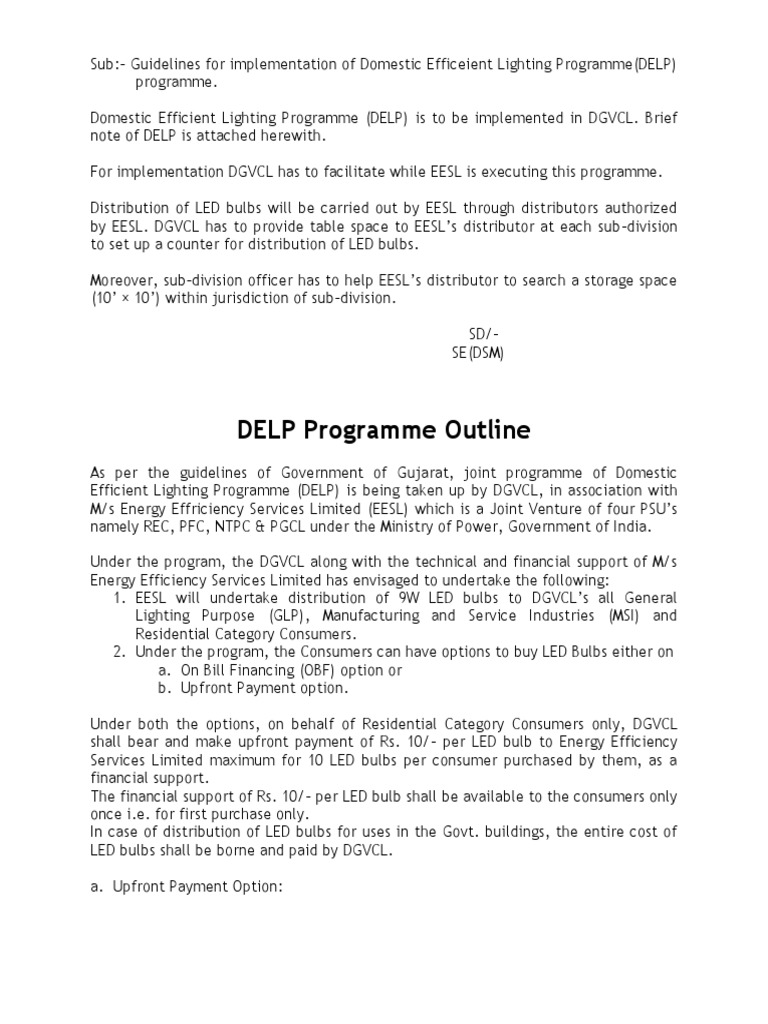 DELP Programme Outline | PDF | Energy Policy | Sustainable Energy