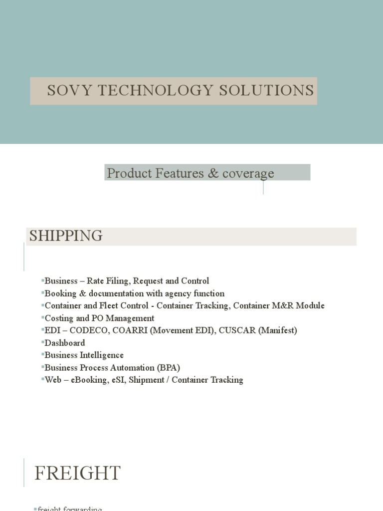 SOVY Technology Solutions | PDF